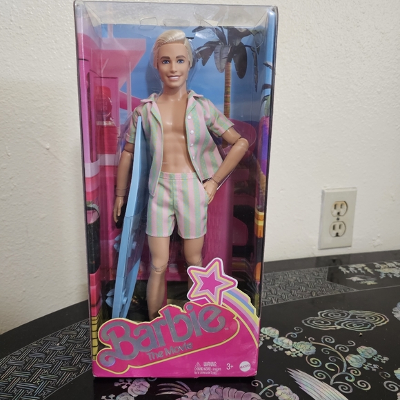Barbie | Toys | Barbie Movie Ken Doll Wearing Pastel Striped Beach ...